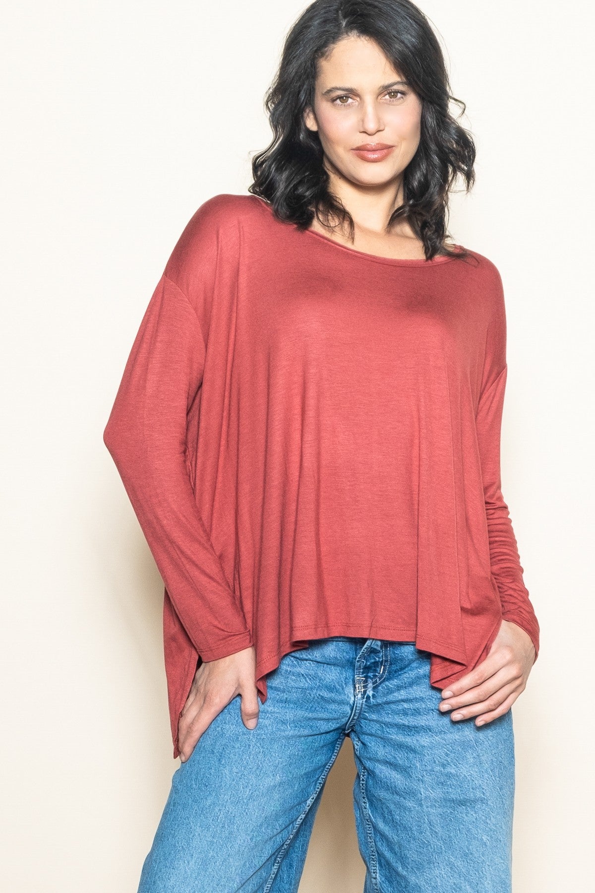 Rust Sara Slouch Top – Floral & Flirt