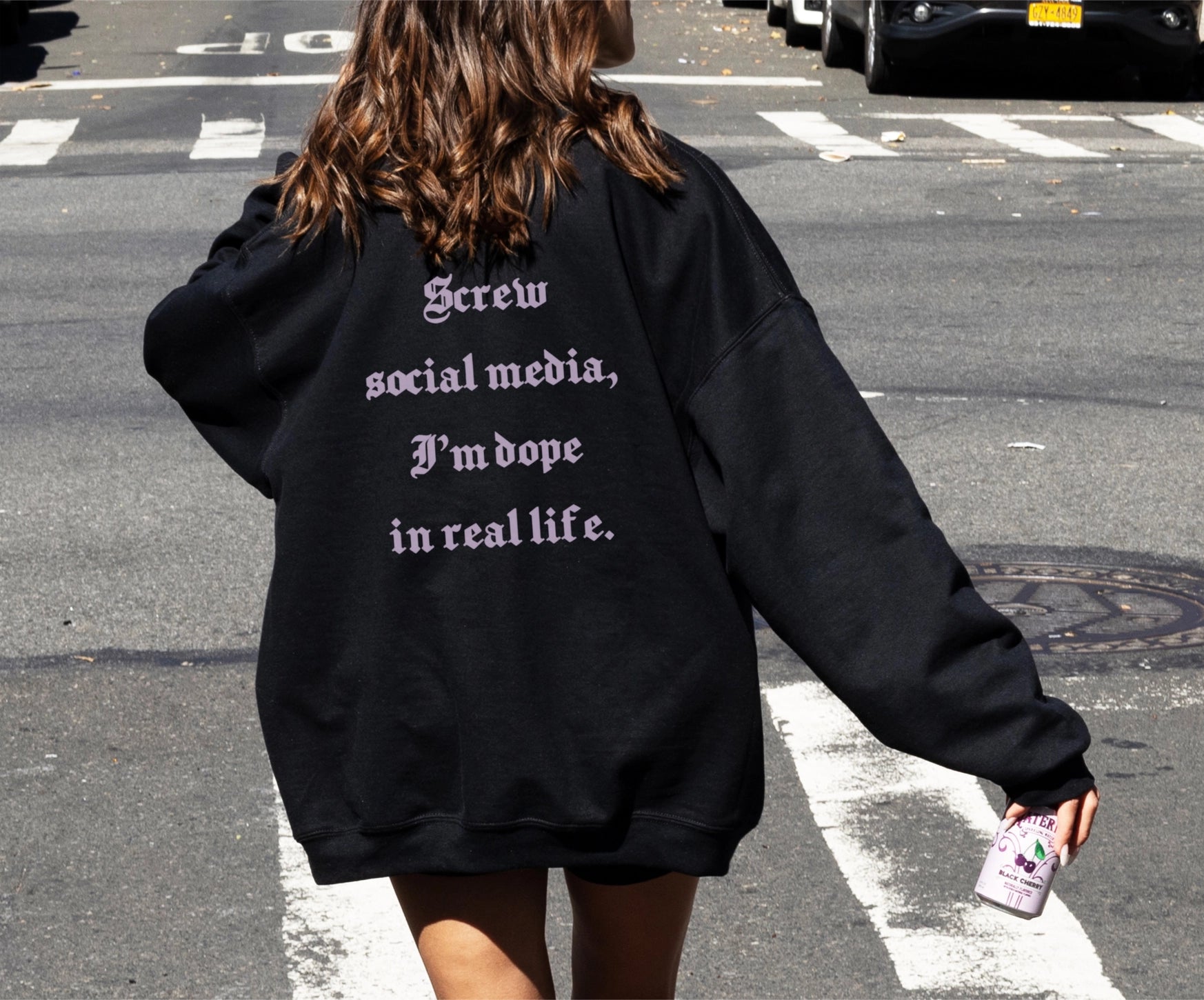Screw Social Media Pullover – Floral & Flirt