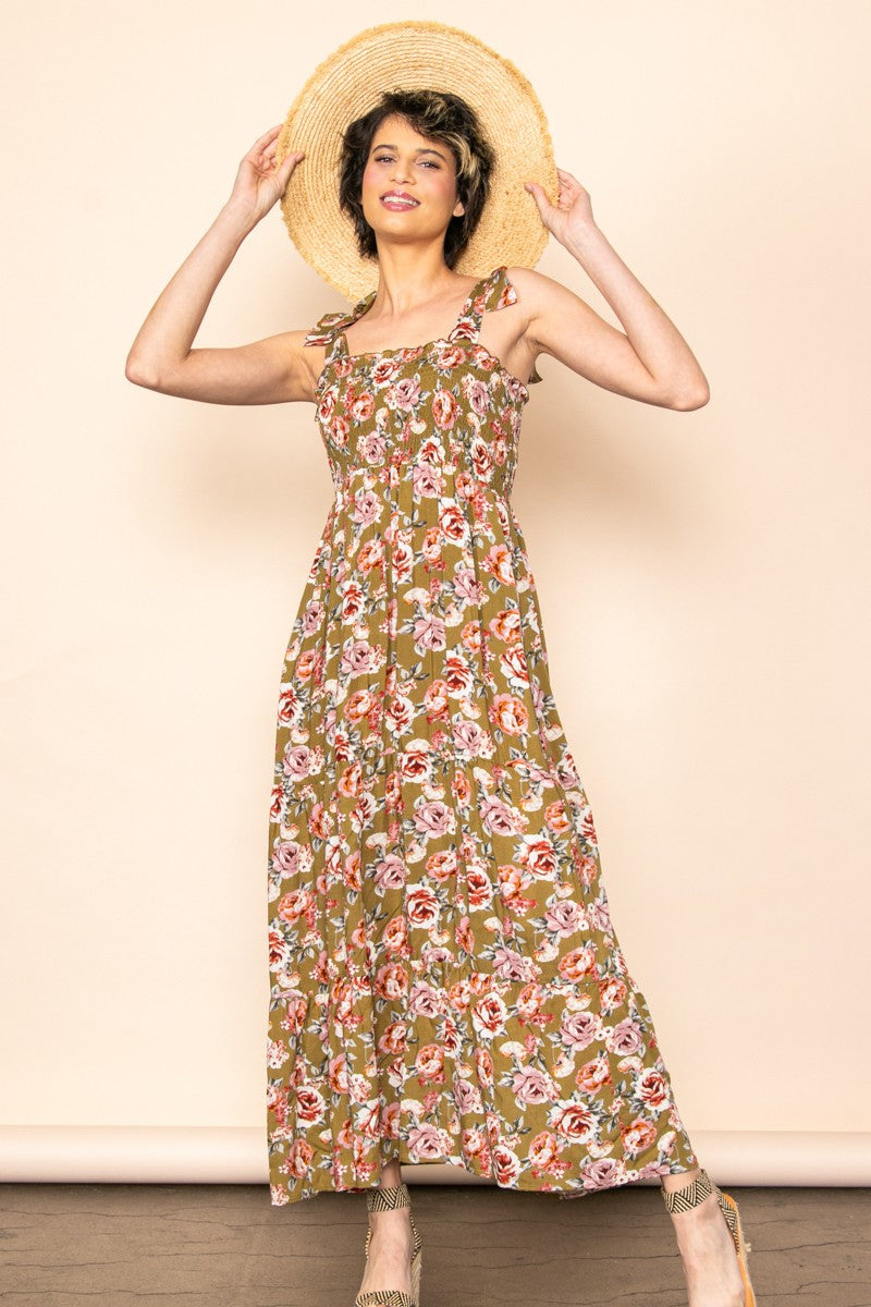 Breeze Floral Smocked Maxi Dress – Floral & Flirt